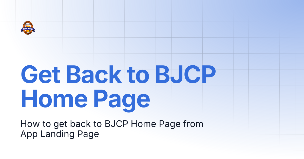 Get Back to BJCP Home Page | BJCP Docs